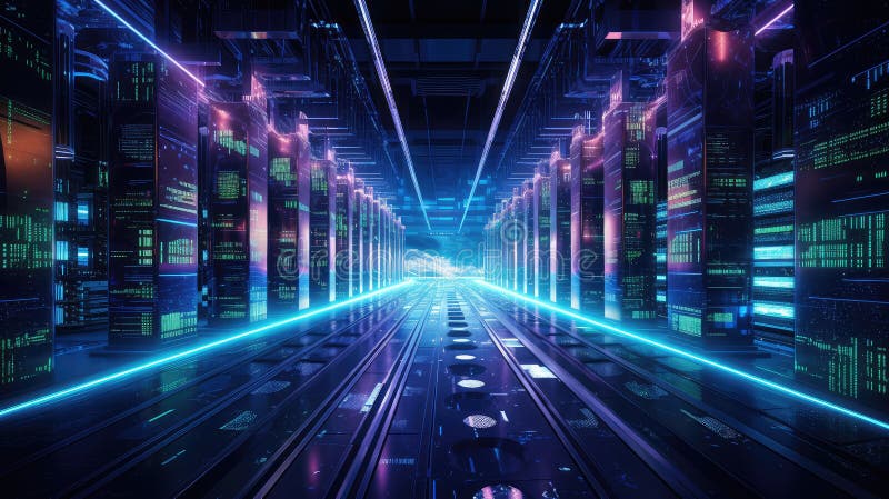 Technology computer farm stock illustration. Illustration of machine ...