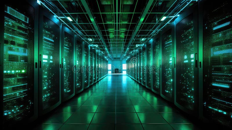 Technology computer farm stock illustration. Illustration of internet ...