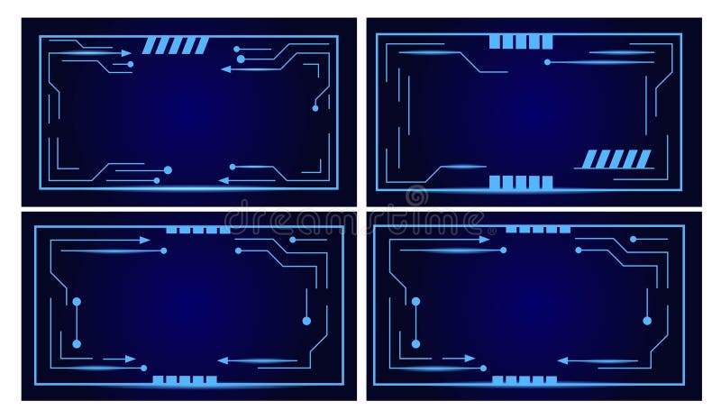 Hi Tech Industrial Frame Artificial Intelligence Copy Space Set Stock ...