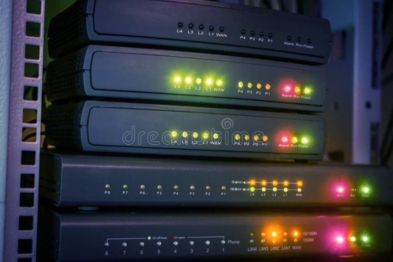 Technology Concept. Communication Equipment for Voice Internet ...