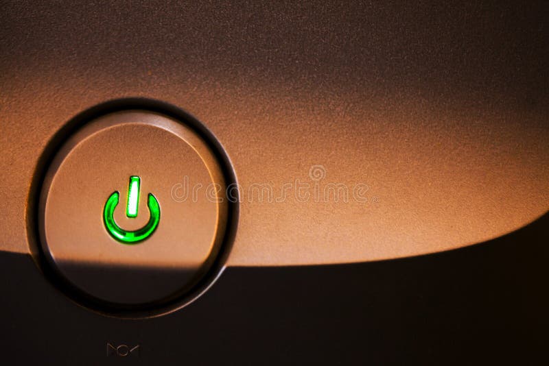 Technology Concept Computer Power Button Stock Photo - Image of ...