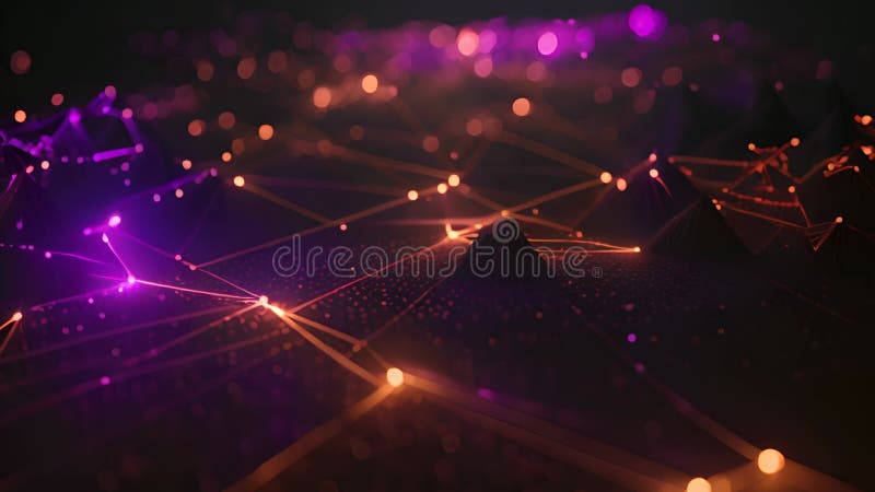 Technology Concept Of Data Flow Data Collecting And Sorting In Digital