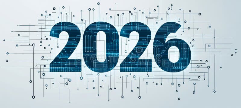 2026 Technology Concept Futuristic Circuit Board Background with the ...