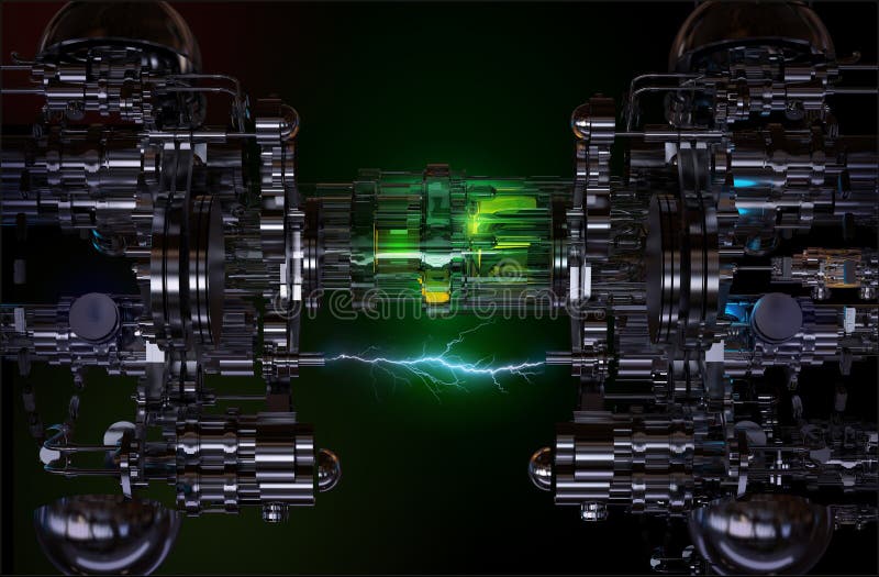 Technology Concept High Tech Installation. 3D Illustration Stock Photo ...