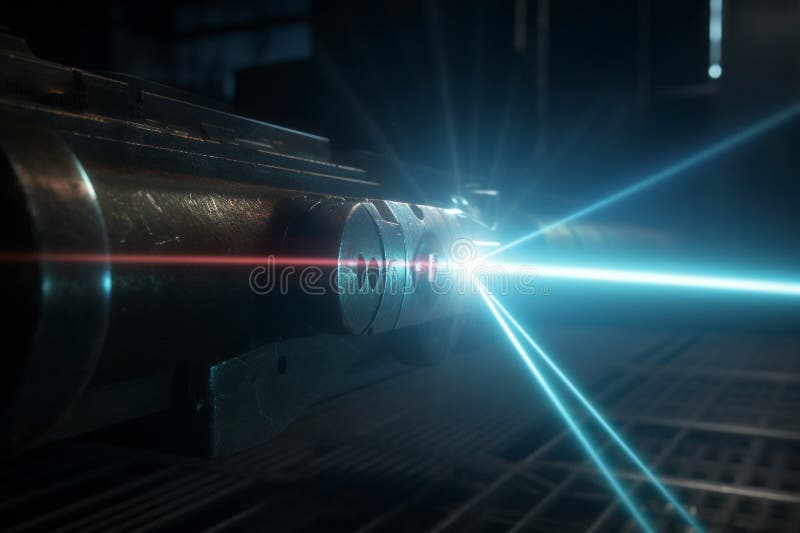 Laser Beams and Laser Technology Concept. Generative AI Stock ...
