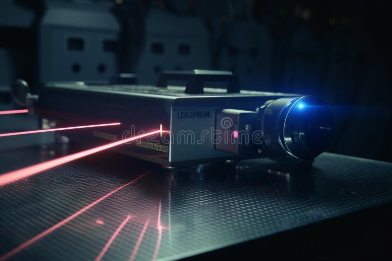 Laser Beams and Laser Technology Concept. Generative AI Stock ...