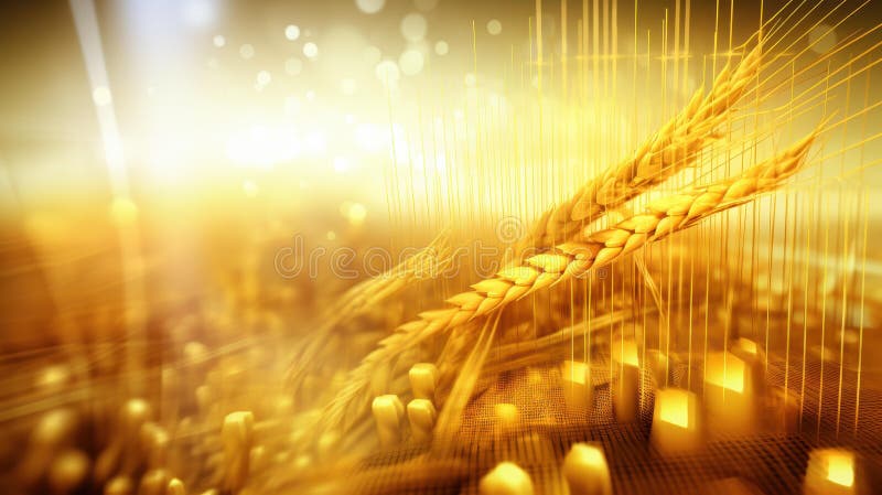 A Technology Concept Showcasing a Computer Screen Displaying a Wheat ...