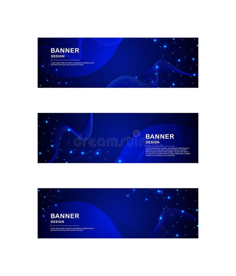 Technology Concept for Web Banner Template or Brochure , Blue Colour ...