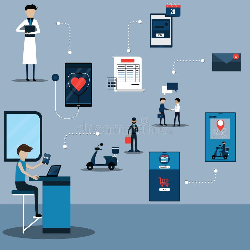 Technology Concept,Young Man Use the Internet for Comfortable Life ...