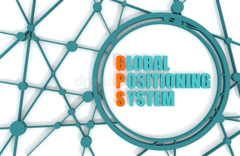 Acronym GPS - Global Positioning System. 3D Render Stock Illustration ...