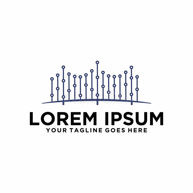 Technology Connect Bridge Logo Design Stock Illustration - Illustration ...