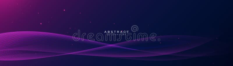 Technology Connection Background. Abstract Purple Wavy Lines Connection ...