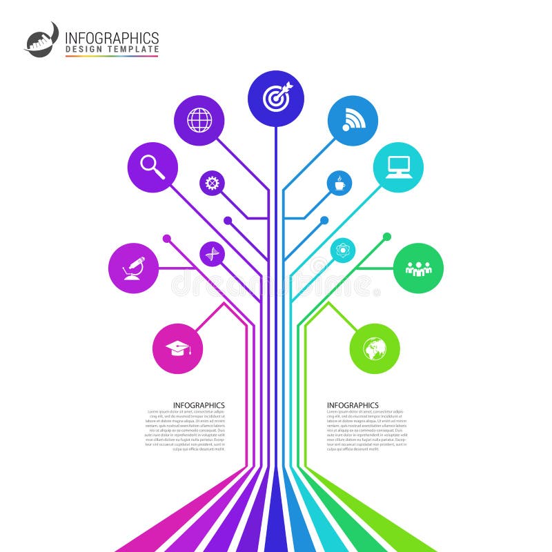 Technology Connection Concept. Abstract Tree Stock Vector ...