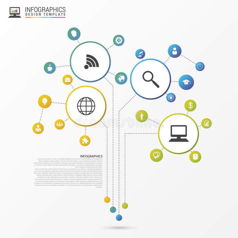 Technology Connection Concept. Abstract Tree Stock Vector ...