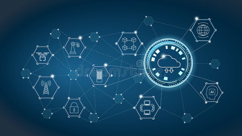 Technology Connection Concept Stock Illustration - Illustration of ...