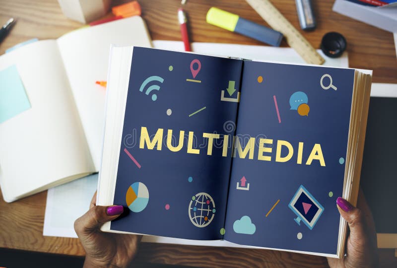 Technology Connection Online Sharing Multimedia Concept Stock Photo ...