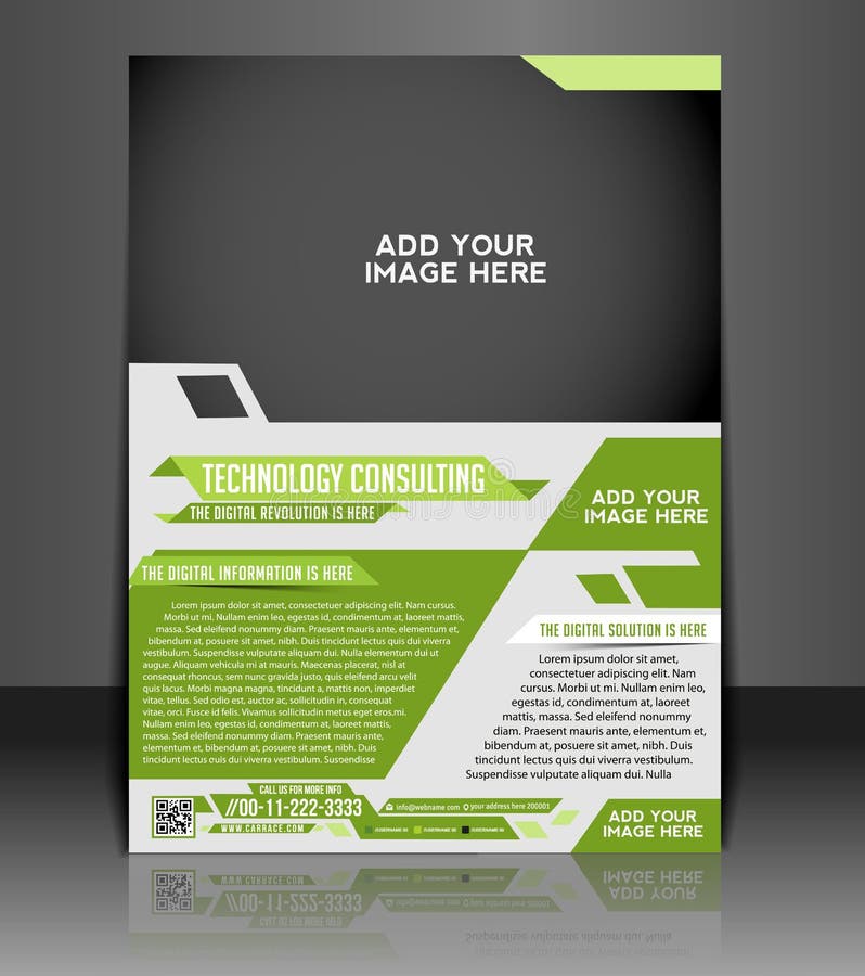 Technology Consulting Flyer Stock Vector - Illustration of card, global ...