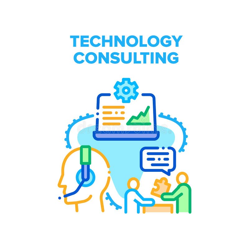 Technology Solution Set Icons Vector Illustrations Stock Vector ...