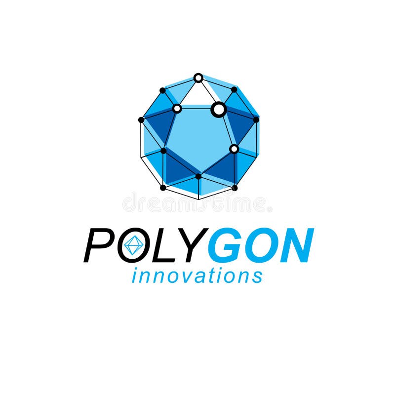 Technology Corporate Logotype. 3D Origami Abstract Mesh Object, Stock ...