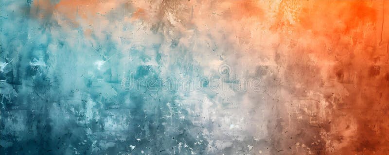 Technology Creates a Grunge Texture in Harmonious Peach Orange Sky Blue ...
