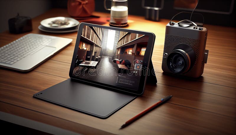 Technology and Creativity Meet in Modern Studio ,generative AI Stock ...