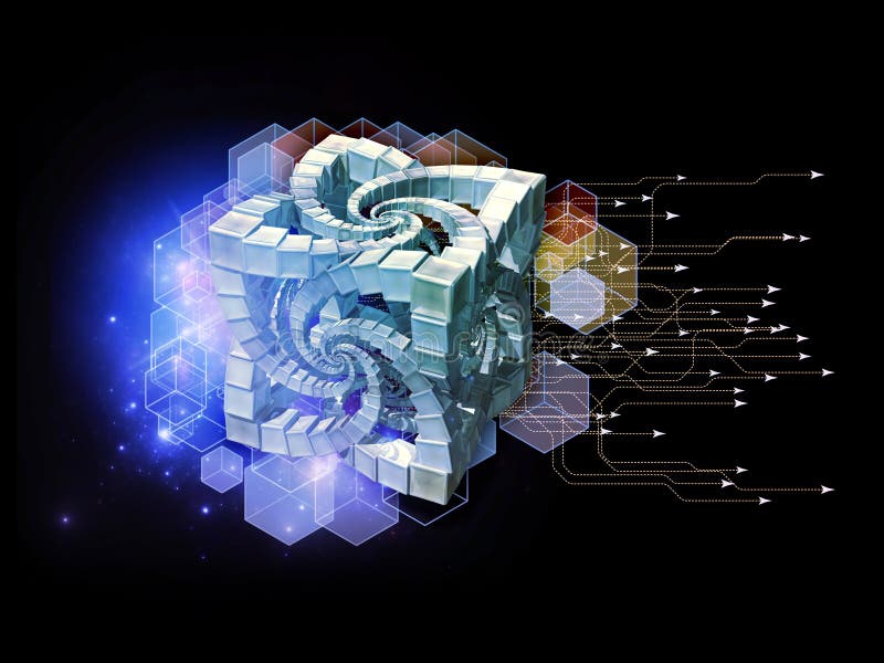 Technology Cube stock illustration. Illustration of abstract - 21934478