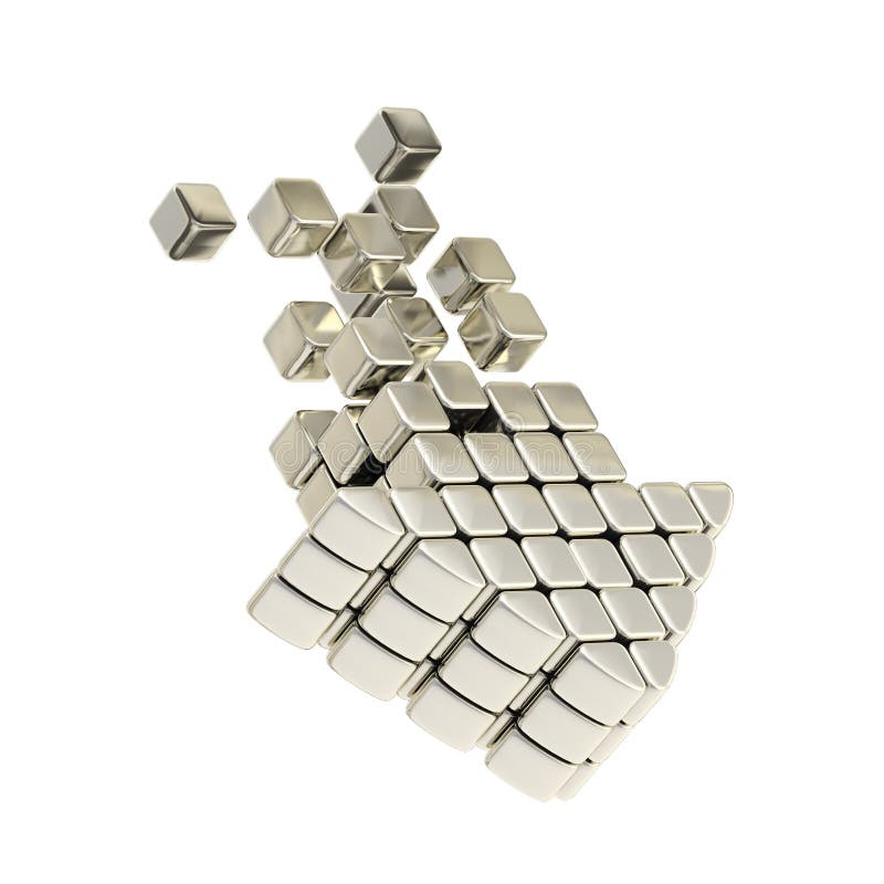 Technology Cube Arrow Silver Emblem Icon Stock Illustration ...