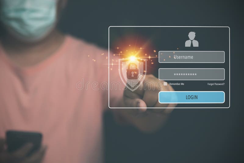 Technology Cyber Private Protection. Database Privacy Stock Image ...