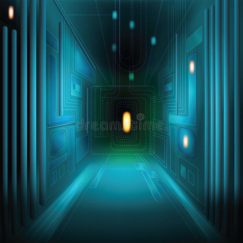 Technology Cyberspace Background Stock Vector - Illustration of binary ...