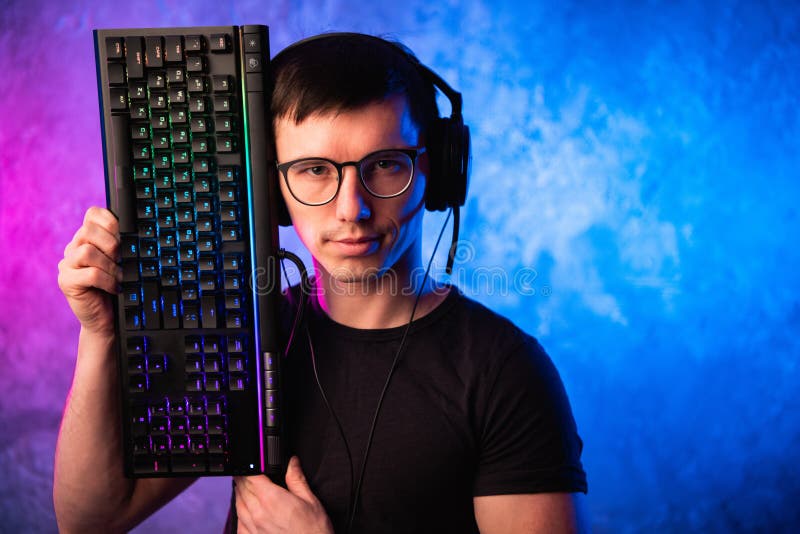 Technology, Cyberspace, Programming and People Concept - Hacker Man in ...