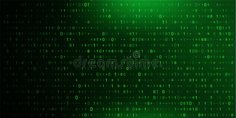 Technology Dark Green Background. Cyber Attack Matrix or Hacking Stock ...