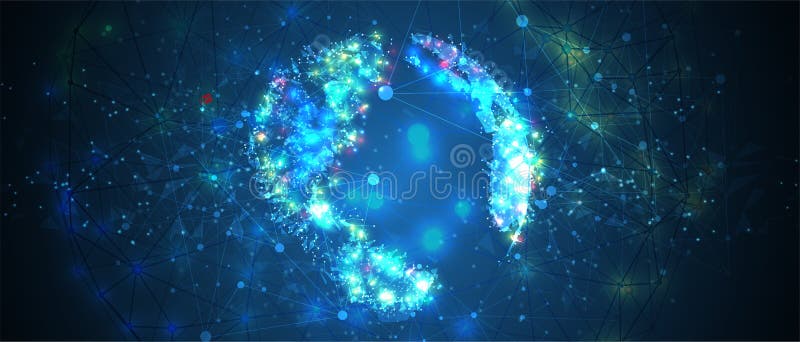 Technology Data Background, Idea of Global Business Solution Stock ...