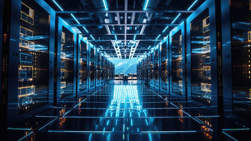 Technology Data Center Laptop Stock Illustration - Illustration of network, optimization: 369757295