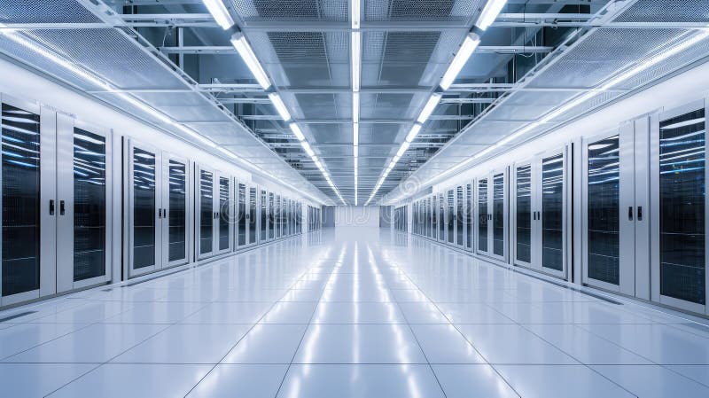 Technology Data Center White Stock Illustration - Illustration of ...