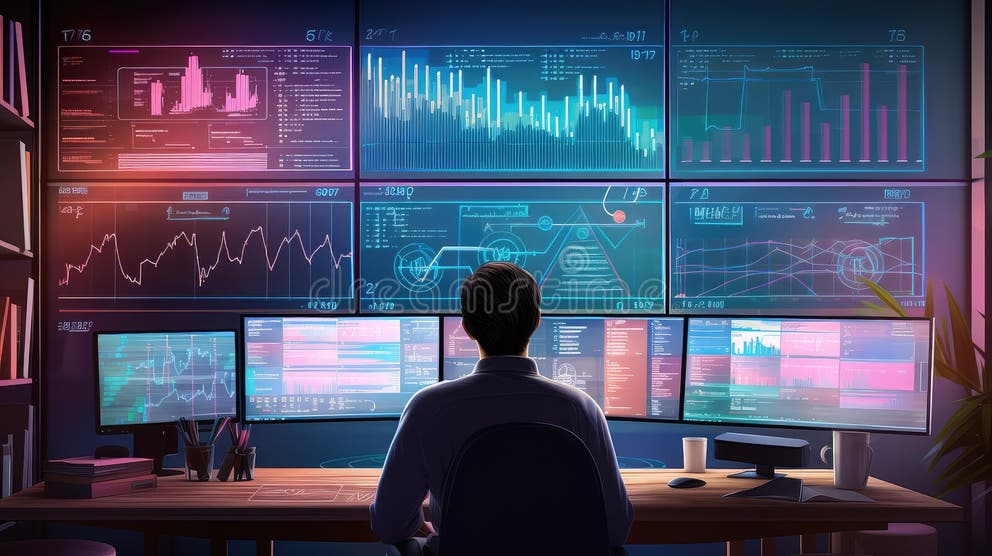 Technology Data Illustration Stock Illustration - Illustration of ...