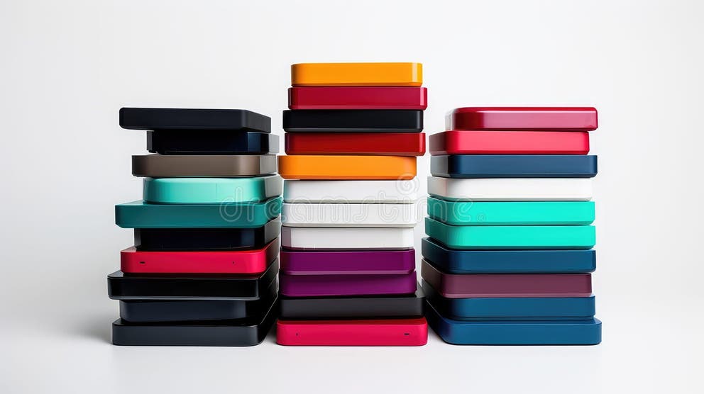 Technology Data Isolated on White Stock Illustration - Illustration of ...