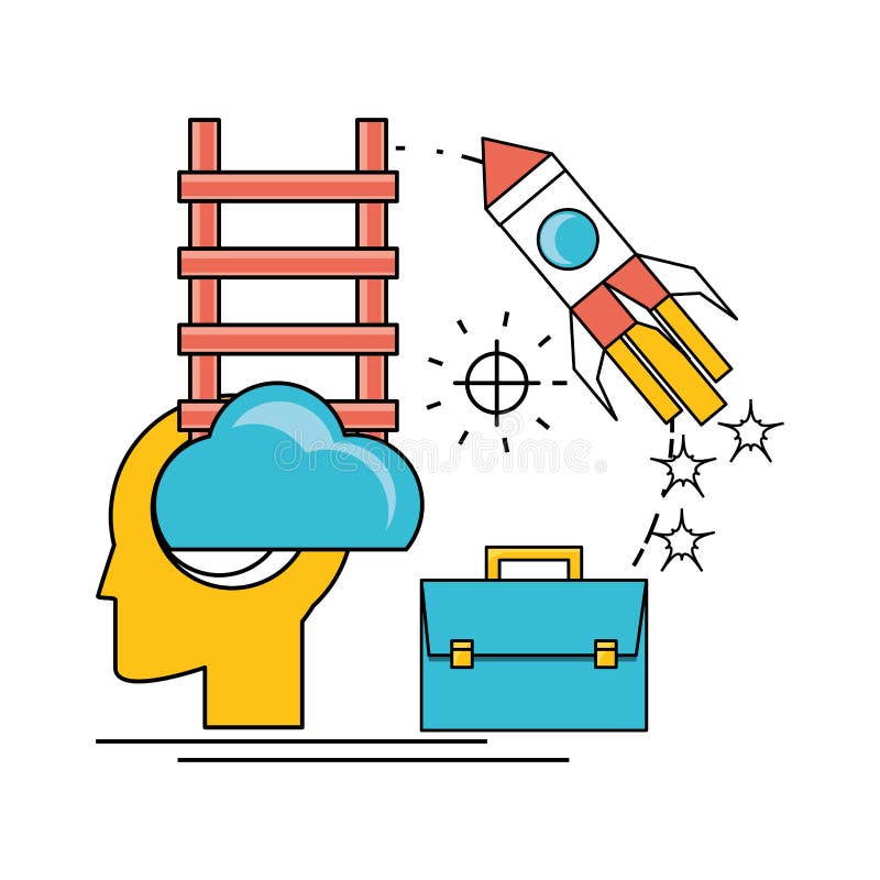 Set Data Process with Teamwork Development Process Stock Vector - Illustration of development ...