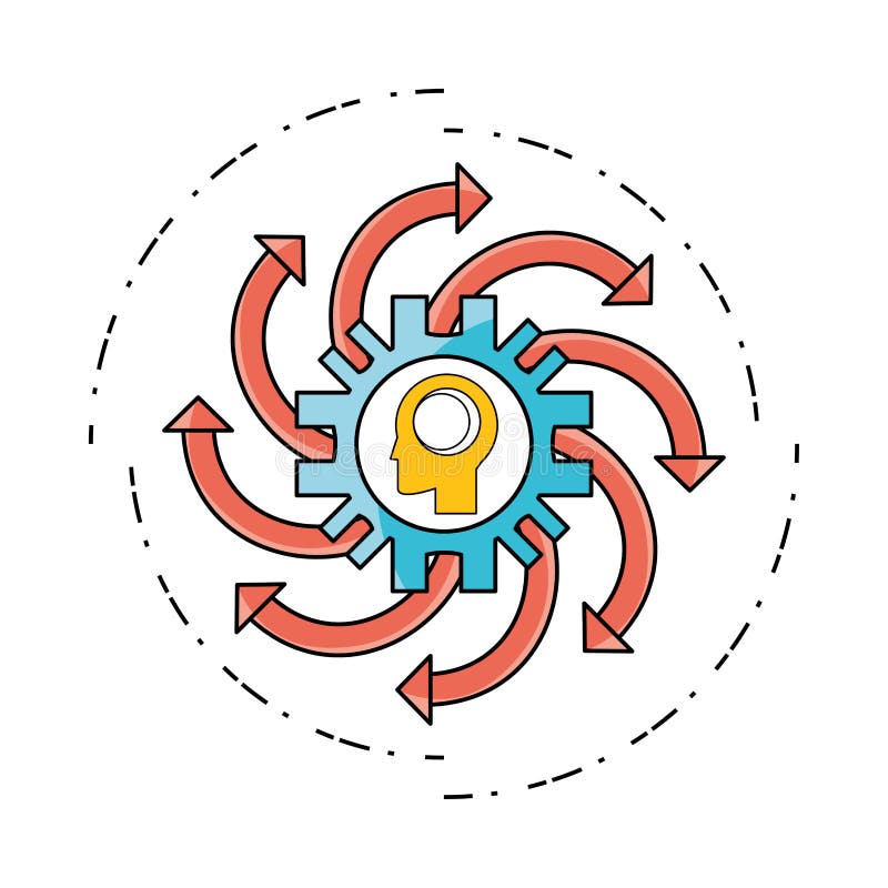 Set Data Process with Teamwork Development Process Stock Vector - Illustration of development ...