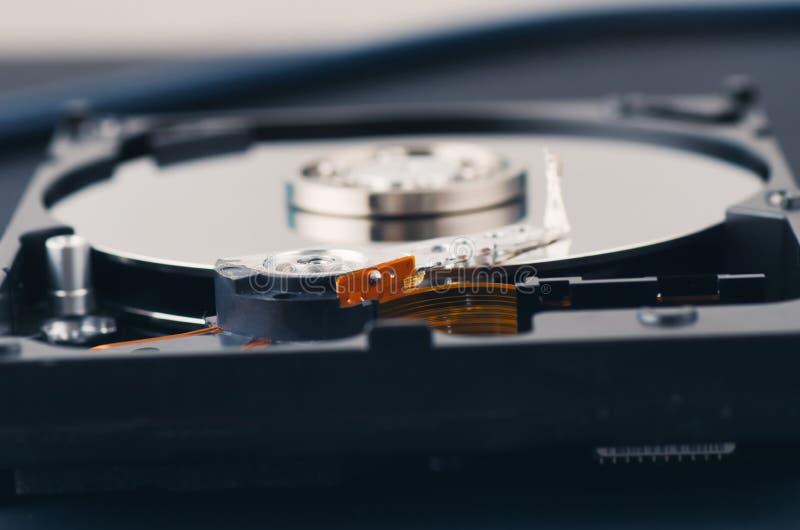Old Dusty Disassembled Hard Drive from the Computer Over Dark ... Old Dusty Disassembled Hard Drive from the Computer Over Dark ...