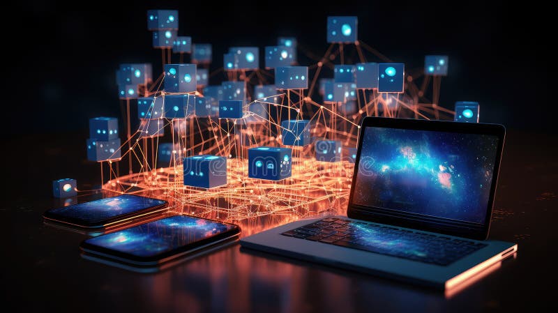 Technology data sharing stock image. Image of exchange - 369049433