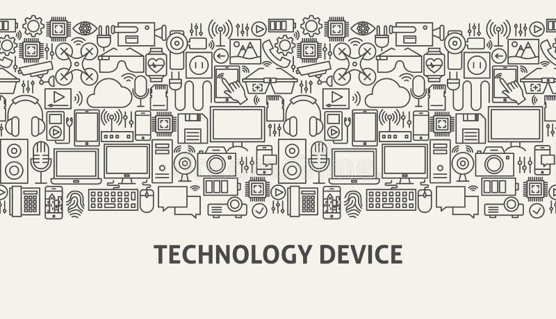 Technology Device Banner Concept Stock Vector - Illustration of linear ...
