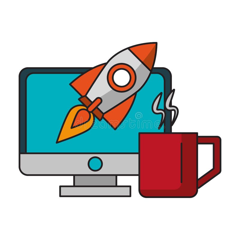 Technology device cartoon stock vector. Illustration of information ...