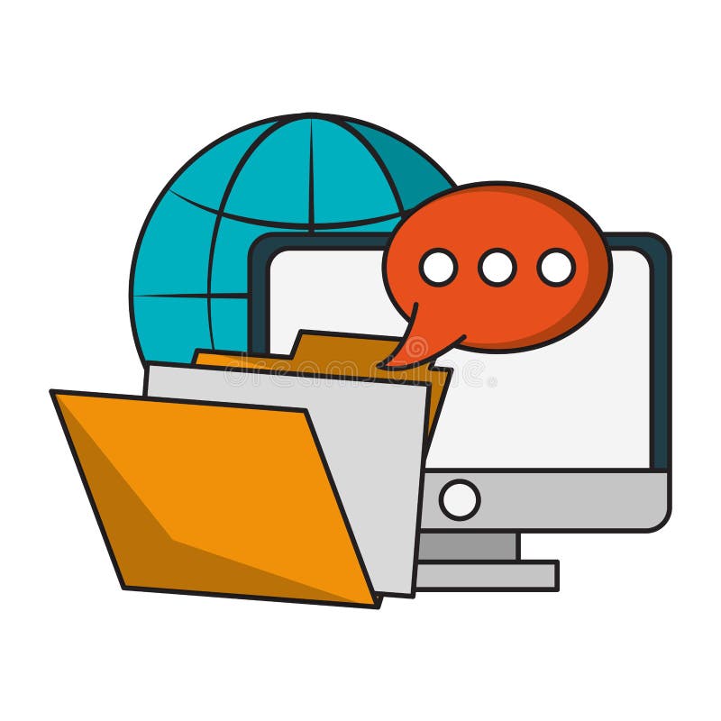 Technology device cartoon stock vector. Illustration of cyberspace ...