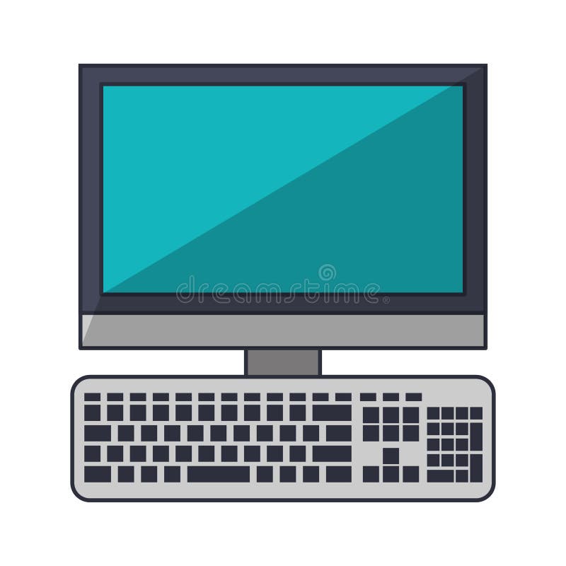Technology Device Computer Cartoon Stock Vector - Illustration of media ...