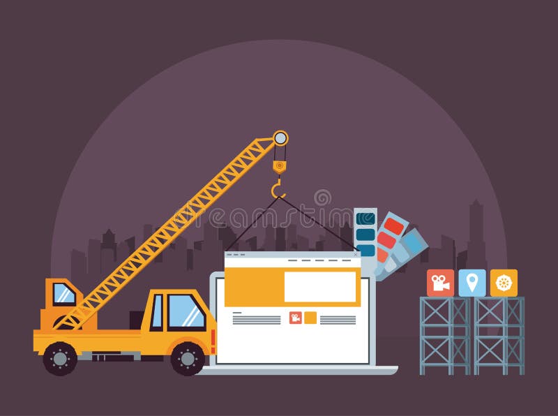 Technology Device Laptop Maintenance Cartoon Stock Vector ...