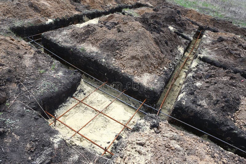 Technology of Digging Tranches Under the Pile and Tape Base Fun Stock ...