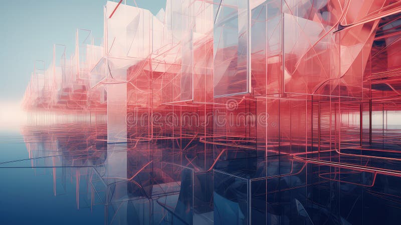 Technology Digital Architecture Background Stock Illustration ...