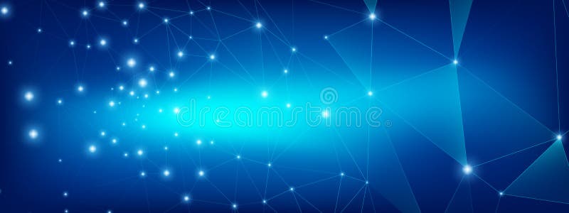 Big Data. Blue Technology Visualization Stock Illustration ...