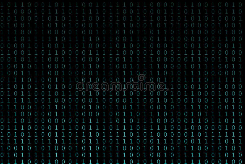 Technology Digital Binary Code In Color Blue In Gradient Shadow For ...