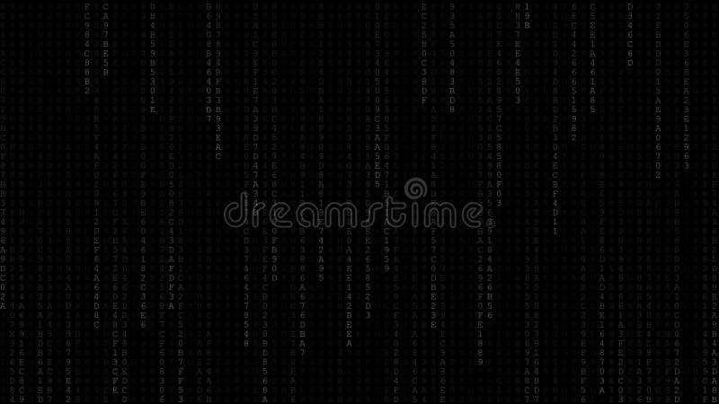 Technology Digital Binary Code in Color White in Gradient Shadow for ...
